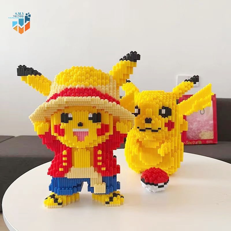Jual SMY Toystown Nano Blocks Pokemon Pikachu Bricks 3D Model Mainan ...