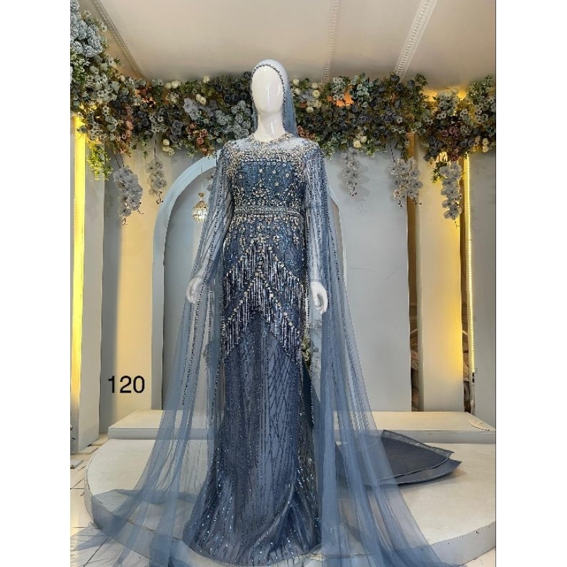 Jual GAUN WEDDING SLIM MEWAH FULL PAYET BEREKOR /GAUN MODERN//GAUN ...