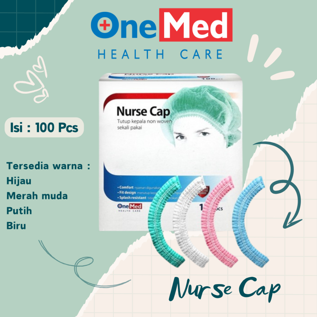 Jual Onemed - Nurse Cap / Penutup Kepala isi 100 Pcs | Shopee Indonesia