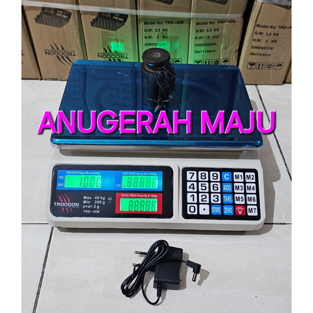 Jual Timbangan Digital Meja Laundry Barang Buah Sembako TROODON 40 kg | Shopee Indonesia