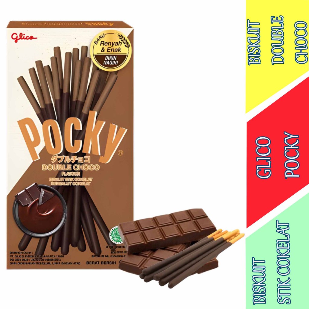 Jual Biskuit Stik Double Choco - Glico Pocky - Biskuit Stik Cokelat ...