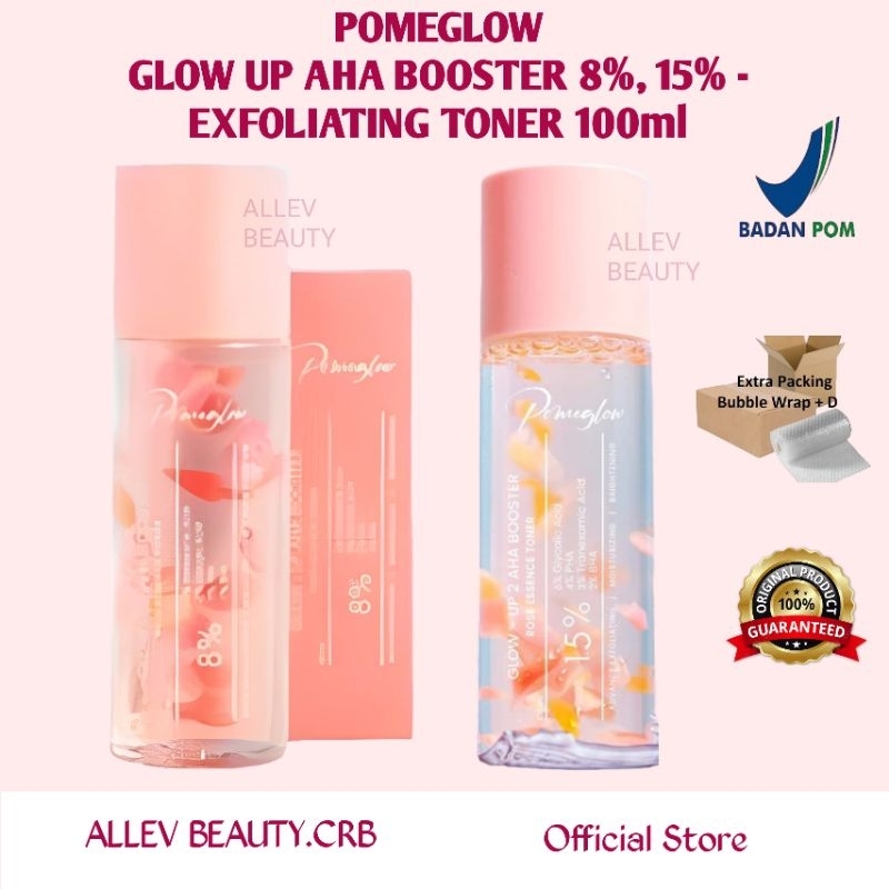 Jual POMEGLOW - GLOW UP AHA BOOSTER 8%, 15% | EXFOLIATING TONER 100 ML ...
