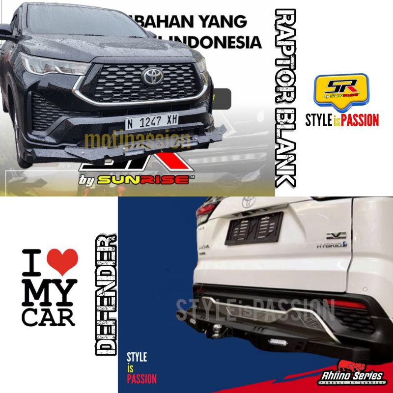Jual Towings Tanduk bar + Led Innova Zenix Model Bumper Raptor Defender ...