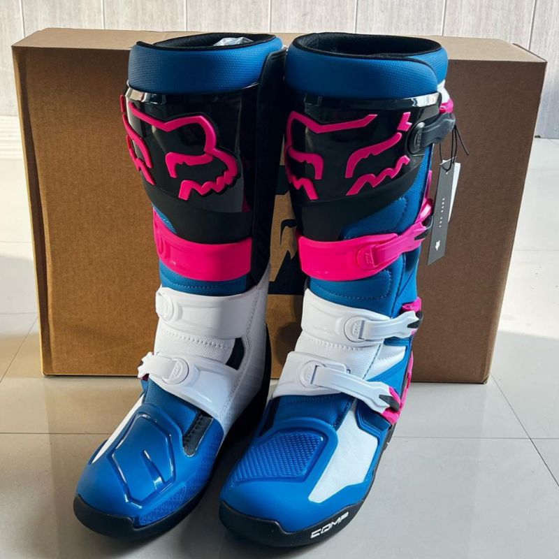 Jual Sepatu FOX Comp Boot - Blue Pink | Shopee Indonesia