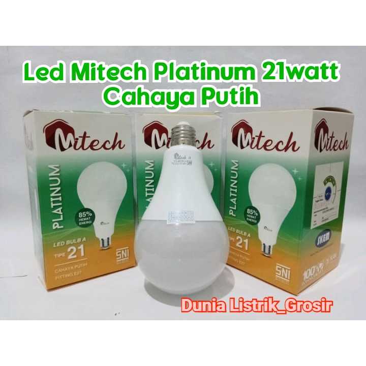 Jual Lampu Led Bulat Mitech Platinum 21w/ Lampu Murah Super Terang ...