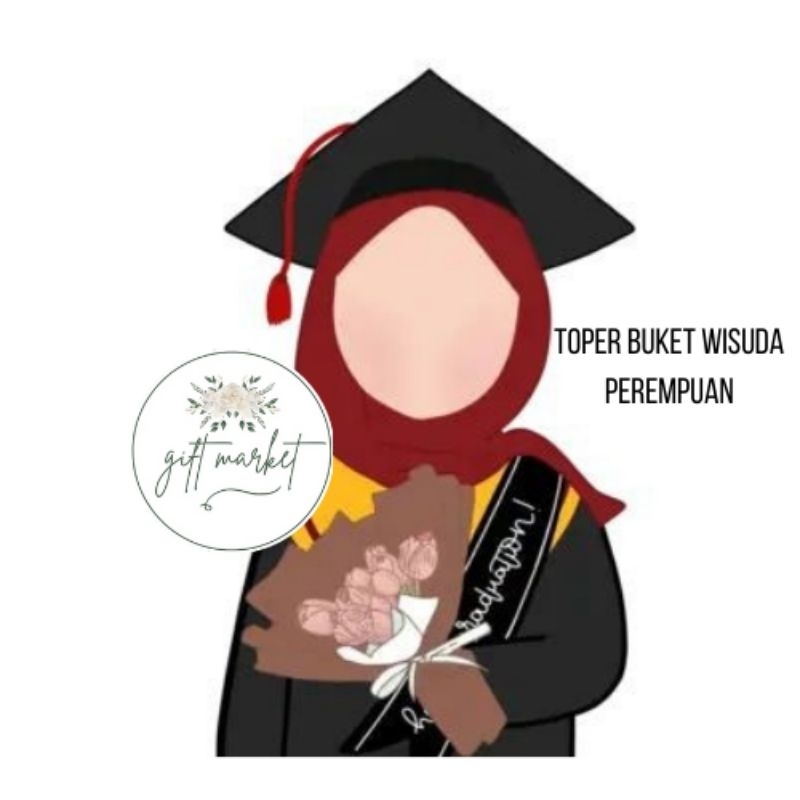 Jual Topper Buket Wisuda Cewek/Topper Wisuda Cewek murah | Shopee Indonesia