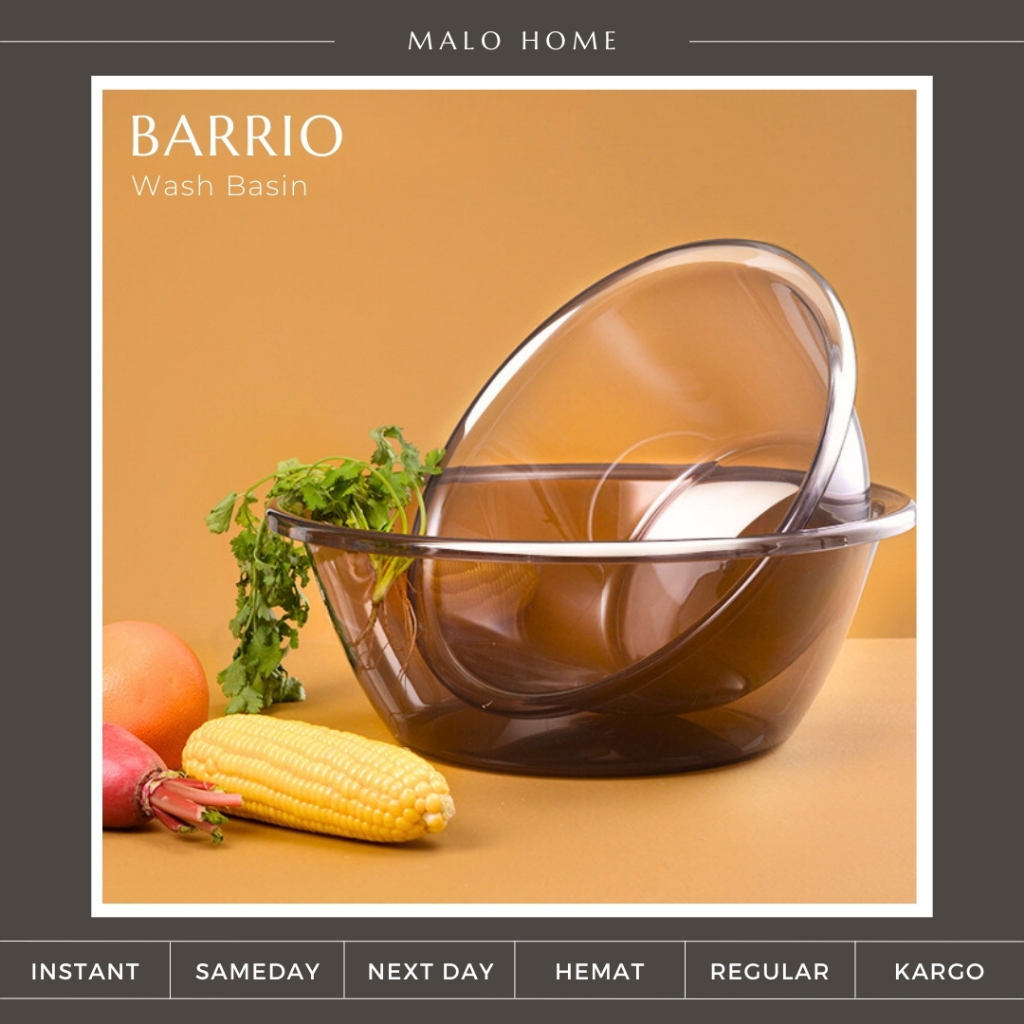 Jual MALOHOME BARRIO Baskom Transparan Plastik Serbaguna Tempat Sayur ...