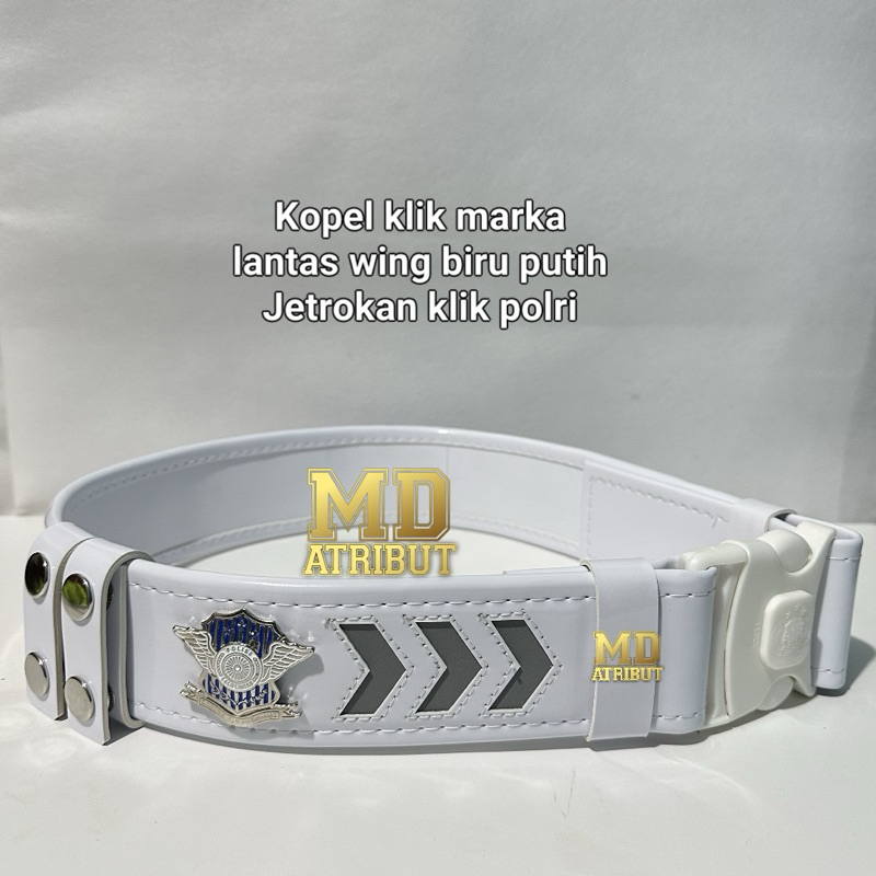Jual kopel klik marka logo lantas wing biru putih | Shopee Indonesia