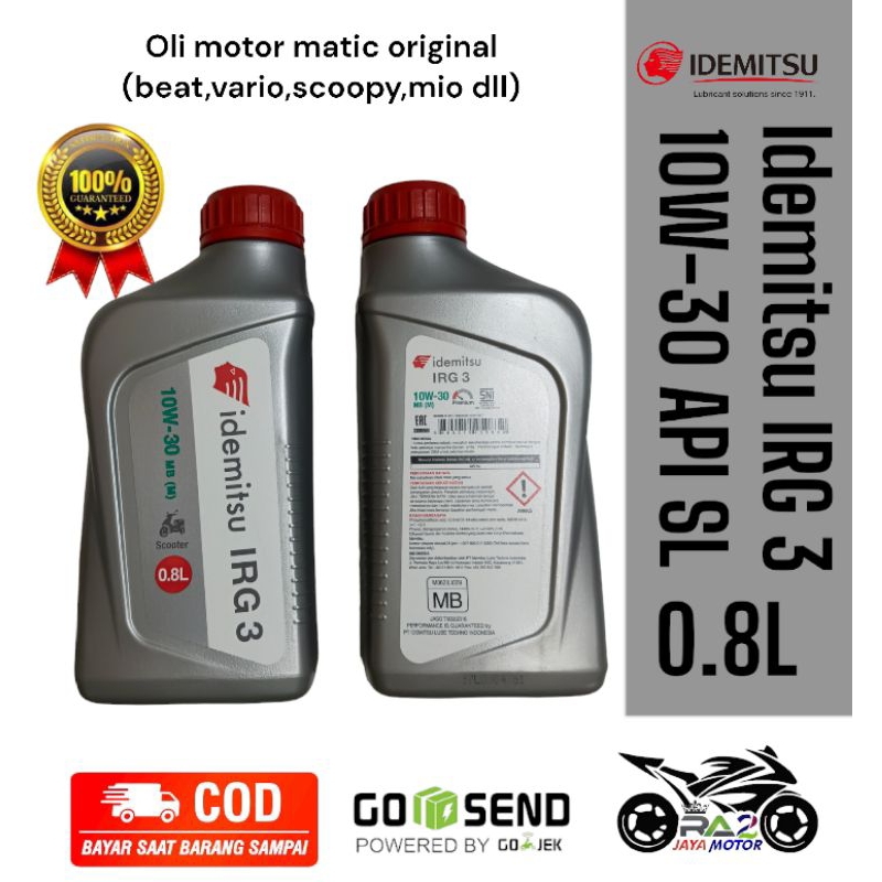 Jual OLI IDEMITSU 4T MATIC 0.8LT // OLI MESIN IDEMITSU 10W-30 MB MATIC ...