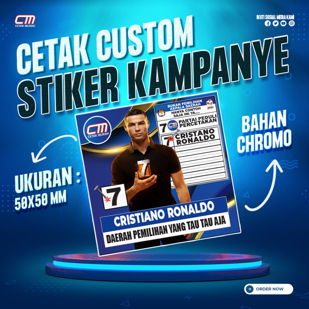 Jual Sticker Caleg/ Stiker partai/ Stiker parpol/Stiker pemilu ukuran ...
