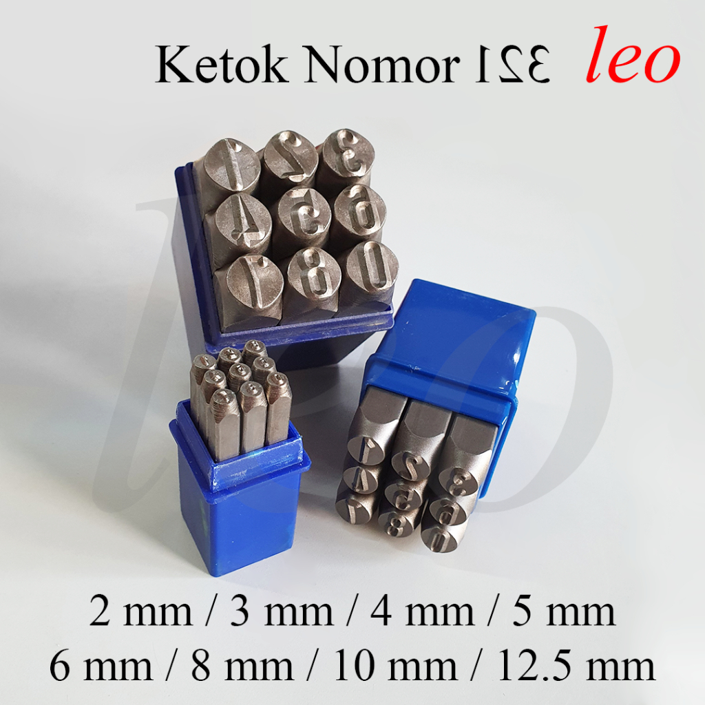 Jual Number Punch 2/3/4/5/6/8/10/12.5 mm Ketok Nomor Angka 2mm 2.5mm ...