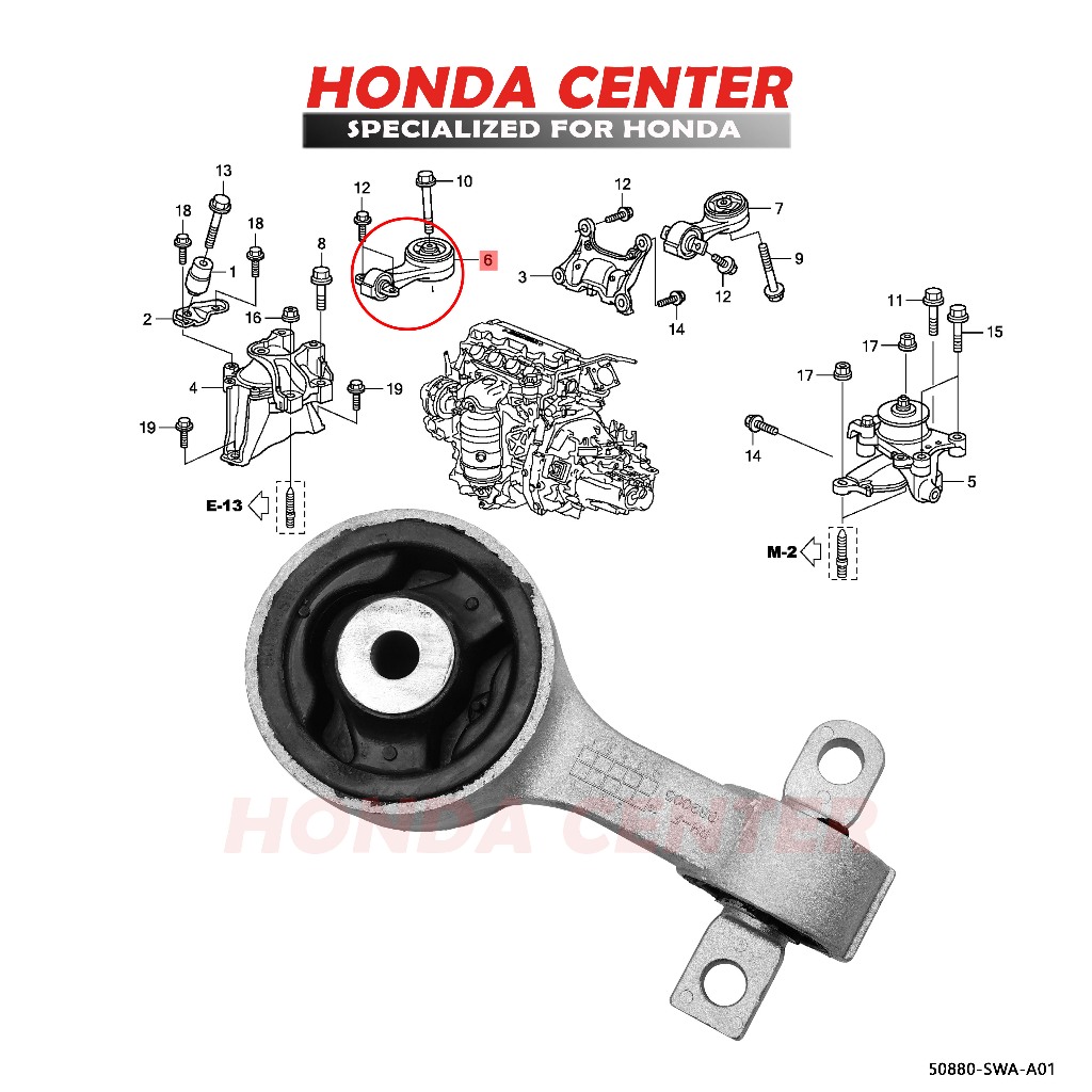 Jual Engine Mounting Gantungan Pangkuan Kaki Pondasi Kanan Atas Crv Re Rm Gen3 Gen4 2007 2008 ...