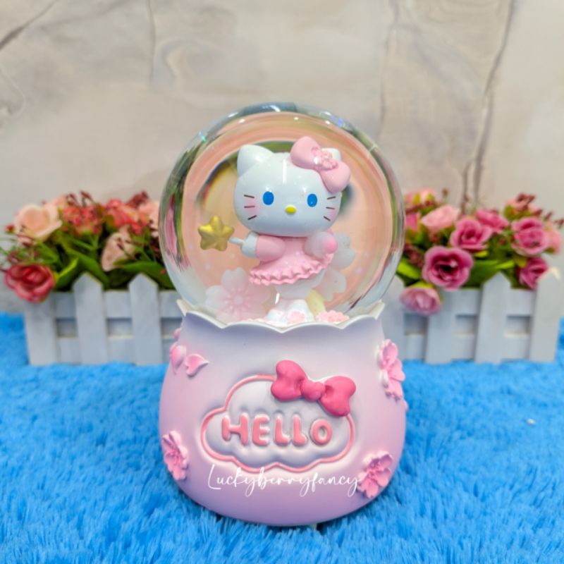 Jual Snowball /Pajangan Bola Kaca Music Box Hello Kitty Sakura XL(100 ...