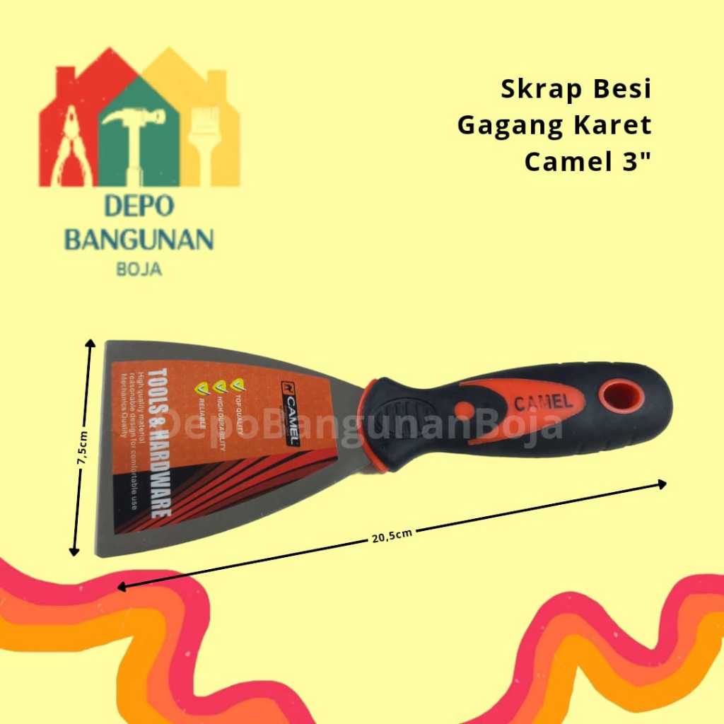 Jual 19.6 ( Camel 3" ) Skrap Besi Gagang Karet Camel / Skrap Besi ...
