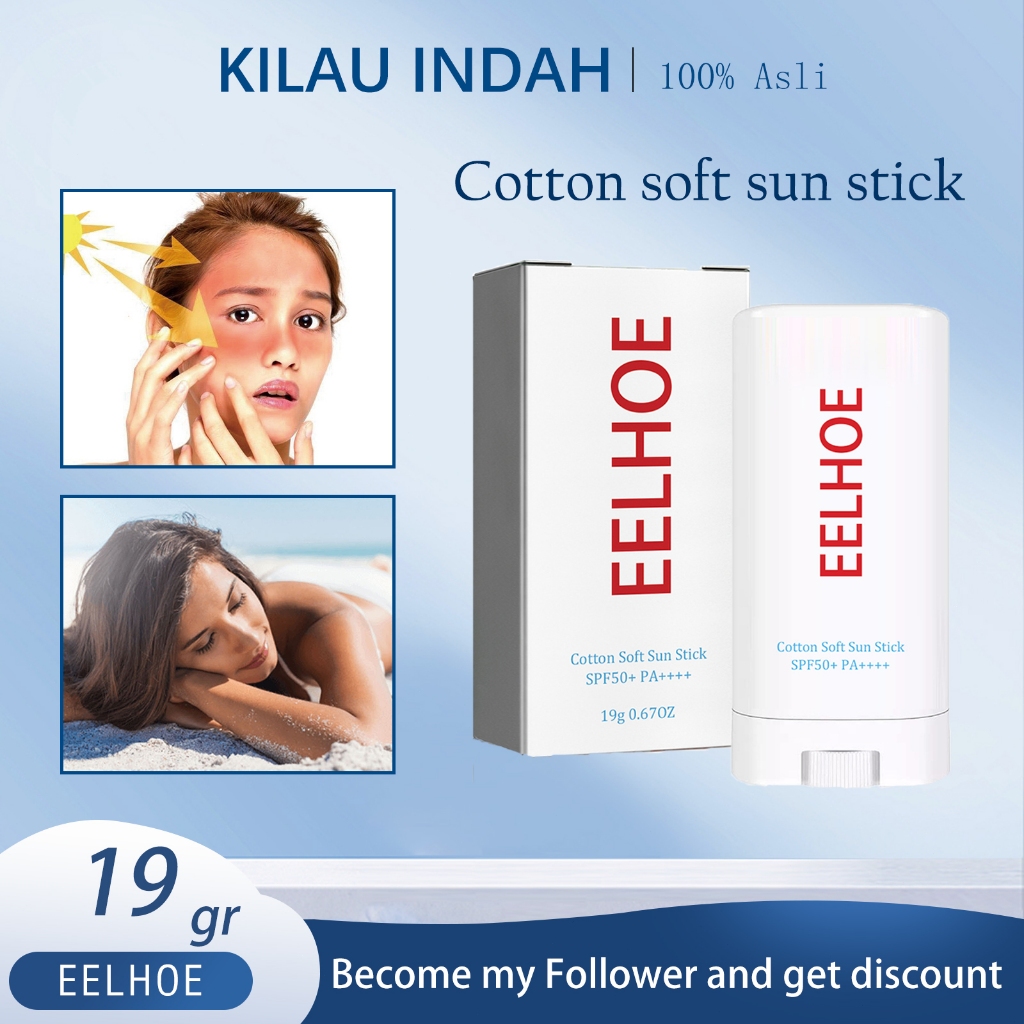 Jual EELHOE Cotton Soft Sun Stick 19g | Invisible Matte Sunscreen Stick ...