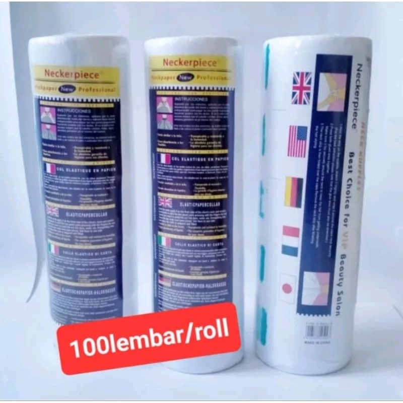 Jual Tisu leher neckpaper besar 100lembar/roll 5 roll premium dan 1 ...