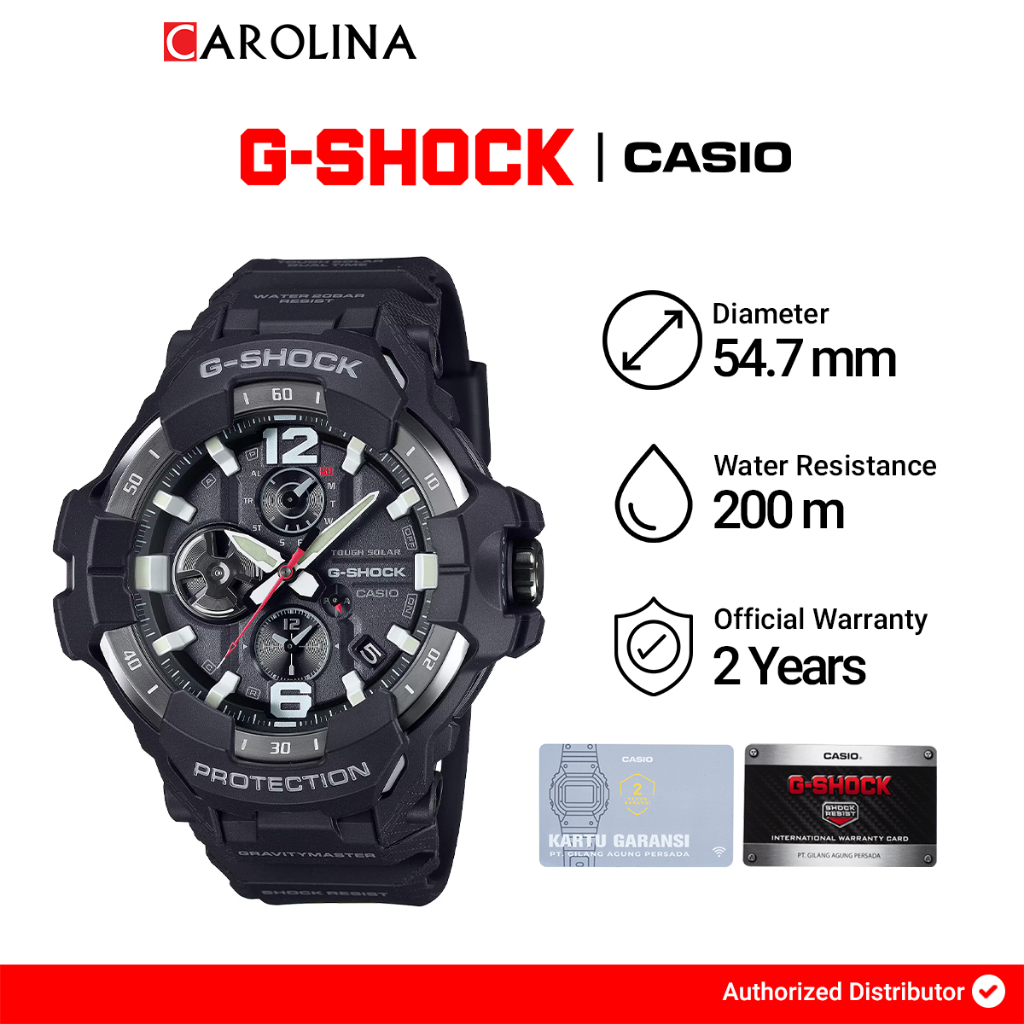 Jual Jam Tangan Pria Casio G-Shock Gravitymaster GR-B300-1A Master Of G-Air Tough Solar Analog ...