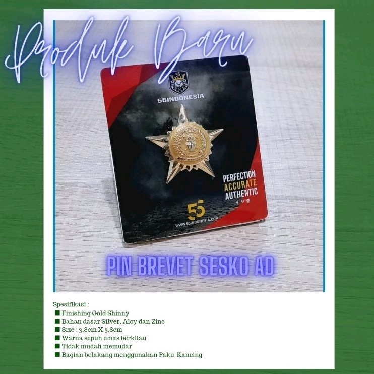 Jual BREVET SESKOAD / PIN SESKOAD 55 INDONESIA | Shopee Indonesia
