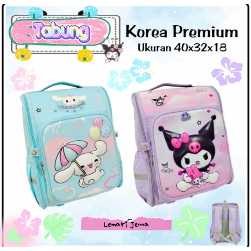 Jual Tas Ransel Sekolah Impor Premium Model Tabung SD Karakter Kuromi ...