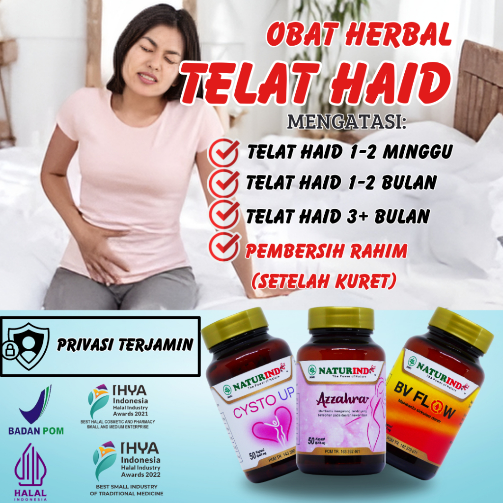 Jual Obat Telat Datang Bulan Ampuh Pelancar Haid Redakan Nyeri Haid ...