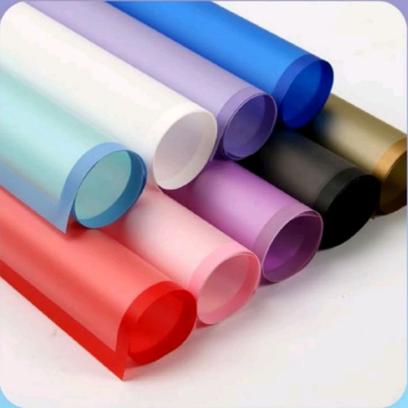 Jual KERTAS BUKET BUNGA TRANSPARAN LIST FLOWER WRAPPING CELLOPHANE ...