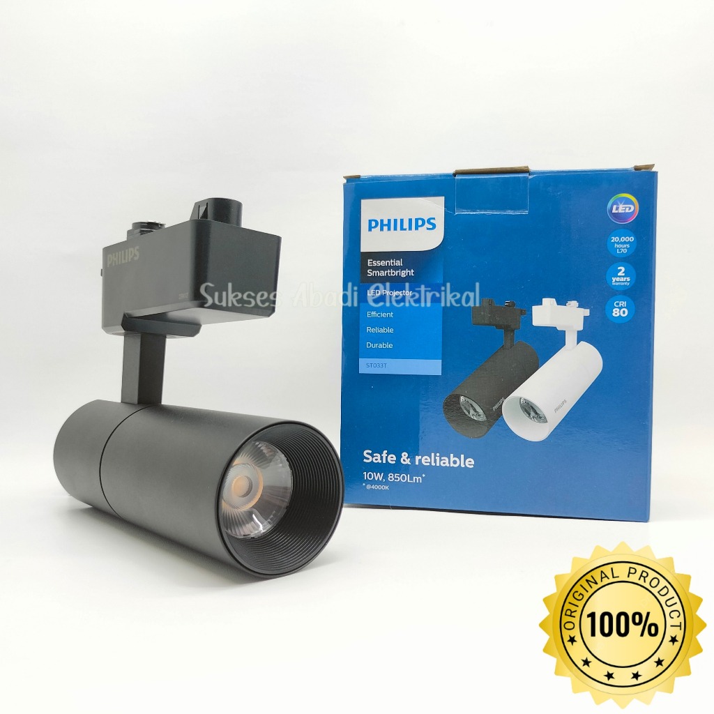 Jual Philips Lampu LED Projektor ST033T 10 Watt Track Rell Rel Light ...