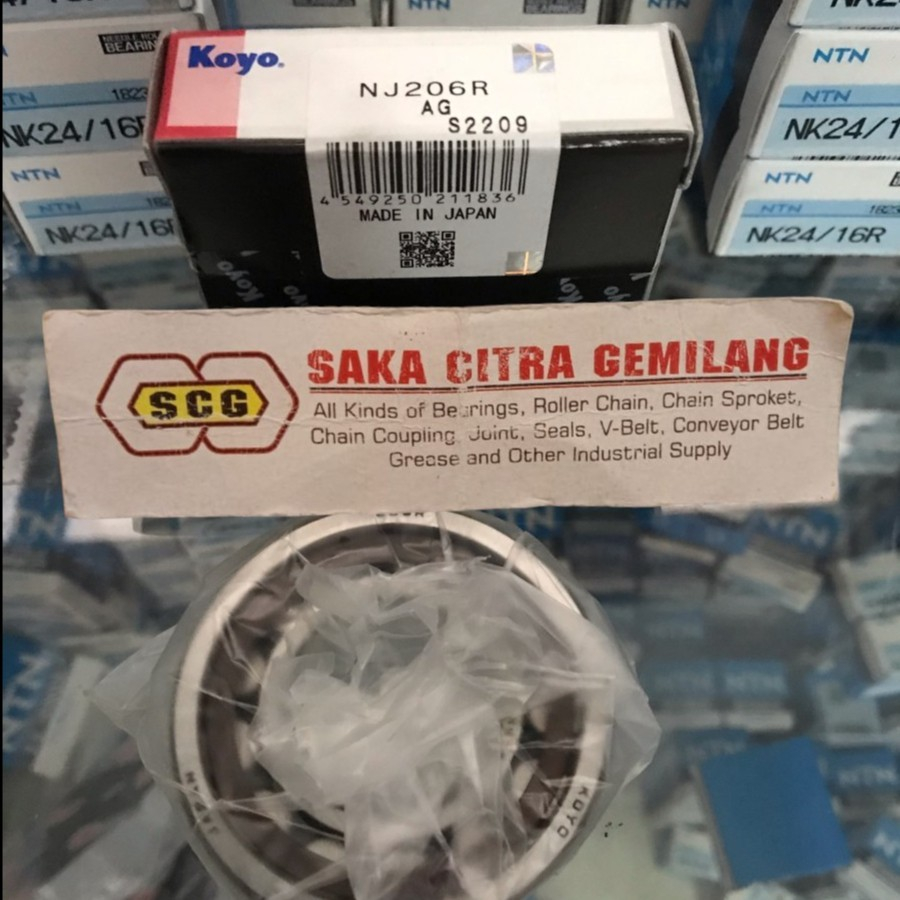Jual CYLINDRICAL ROLLER BEARING NJ 206 MERK KOYO JAPAN ORIGINAL ...