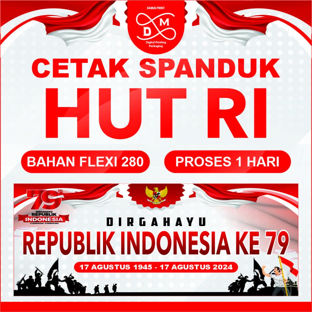 Jual Cetak Spanduk / Banner Hut RI | Shopee Indonesia