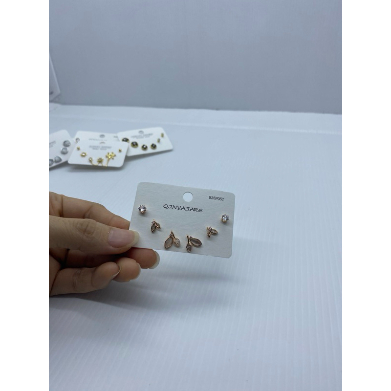 Jual 3set Anting Tusuk Cewek korea Anting tusuk titanium anti karat ...