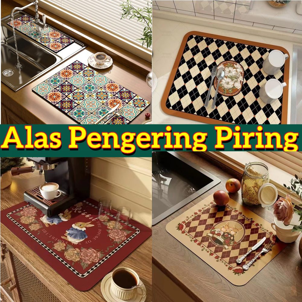 Jual Alas Penyerap Air Dapur Wastafel Pengeringan Cepat Tatakan Dapur ...