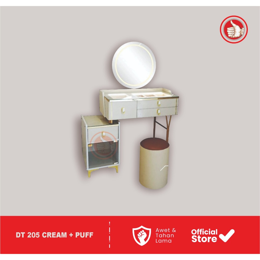 Jual MEJA RIAS LAMPU LED/DRESSING TABLE DT 205 / 216 / 217 ABU-ABU ...