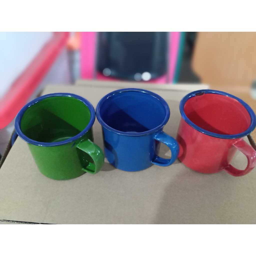 Jual Mug Polos 7cm Jadul (1LUSIN) Cangkir Seng Gelas Enamel, Mug ...
