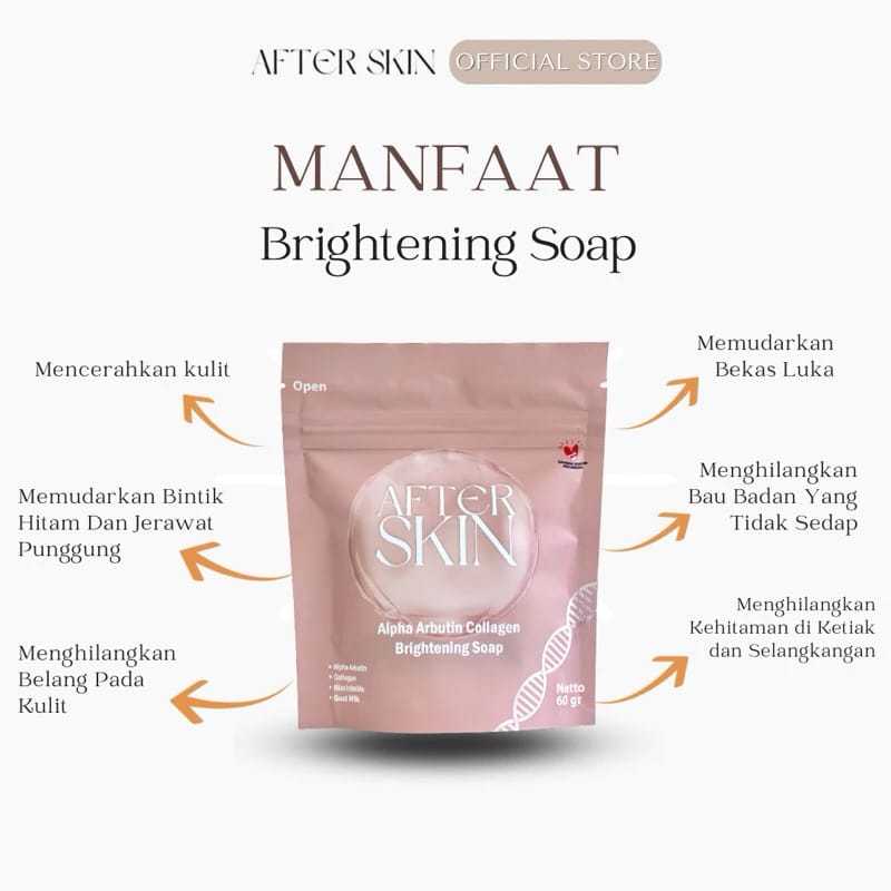 Jual AFTER SKIN Alpha Arbutin Collagen Brightening Body Bar Soap 60g ...