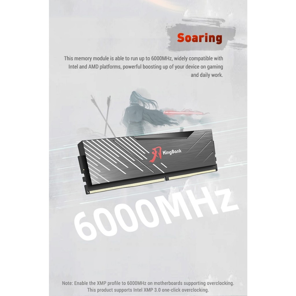 Jual KINGBANK SHARP BLADE MEMORY DDR5 2x16GB 6000Mhz XMP BLACK HEATSINK ...