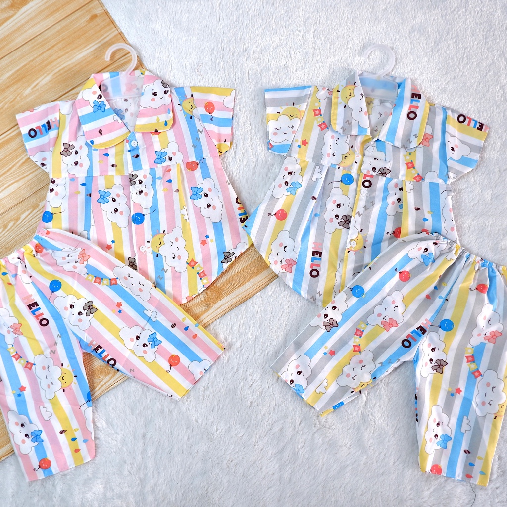 Jual Stelan 6-18 Bulan Anak bayi perempuan. Setelan Baju & celana tidur ...