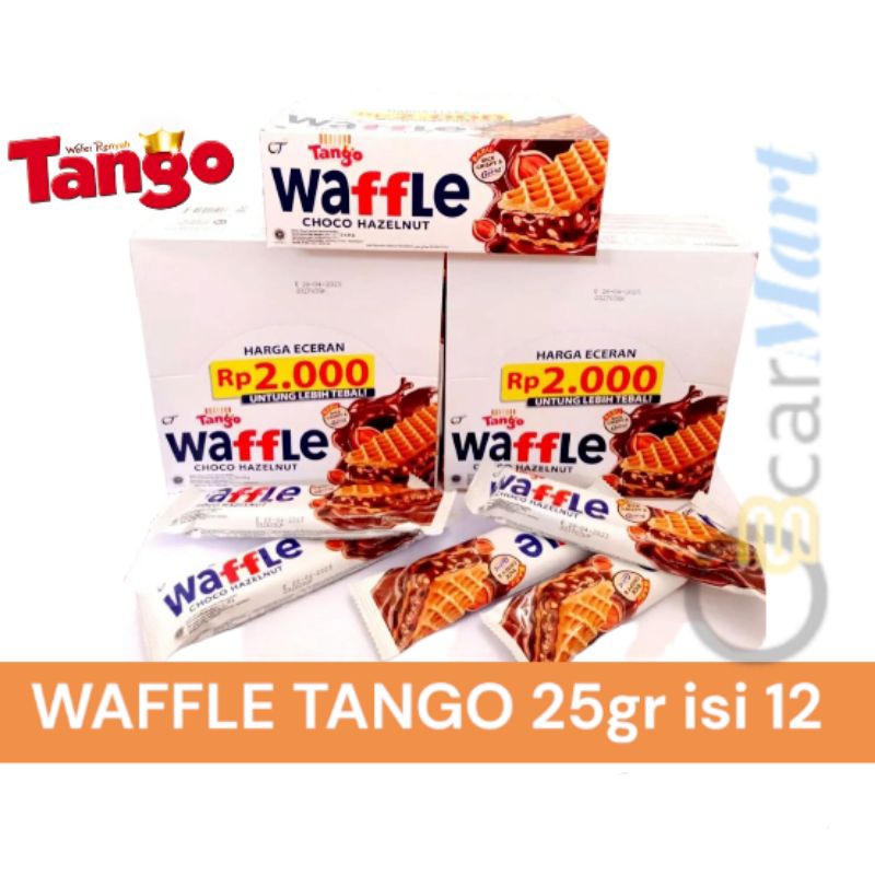 Jual WAFFLE TANGO 1 Dus isi 12 + 1 Wafer Coklat Hazelnut Cream | Shopee ...