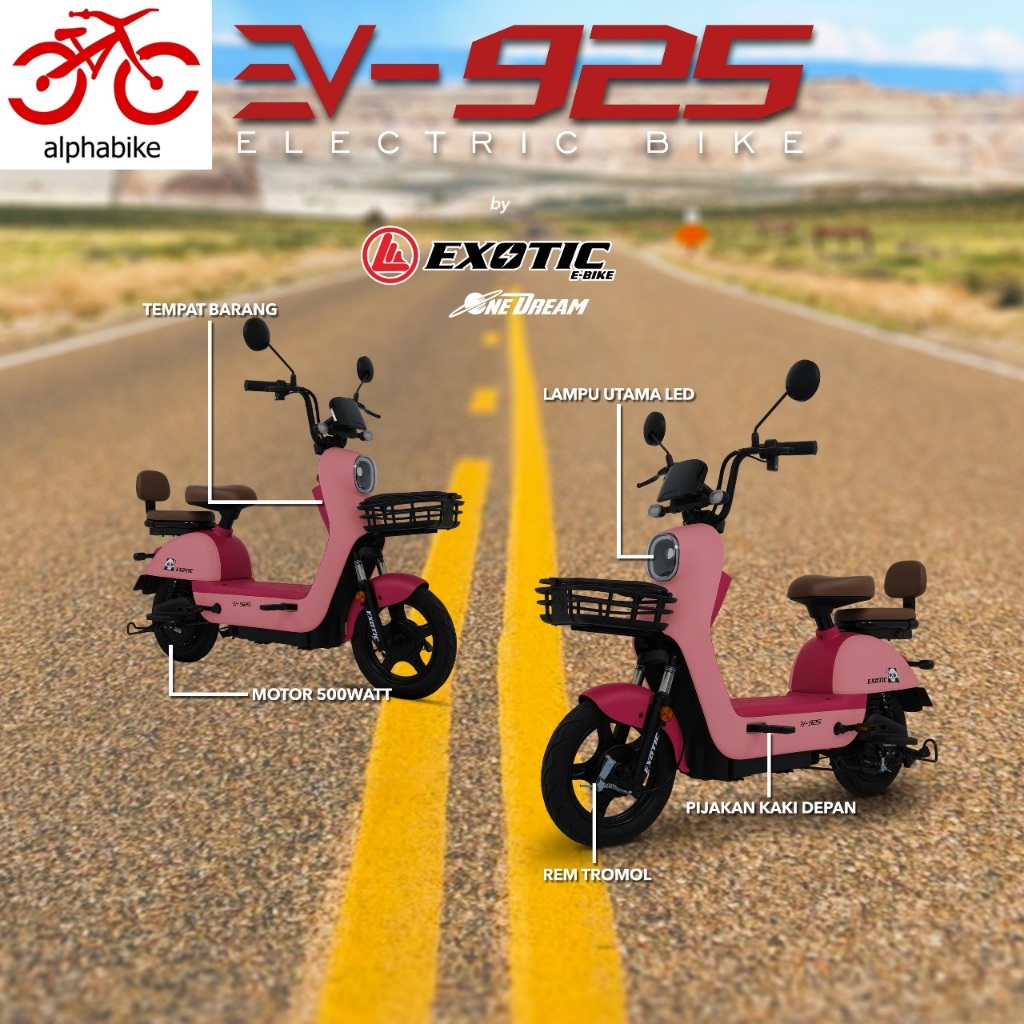 Jual SEPEDA LISTRIK EXOTIC EV-925 E-BIKE EBIKE PACIFIC | Shopee Indonesia