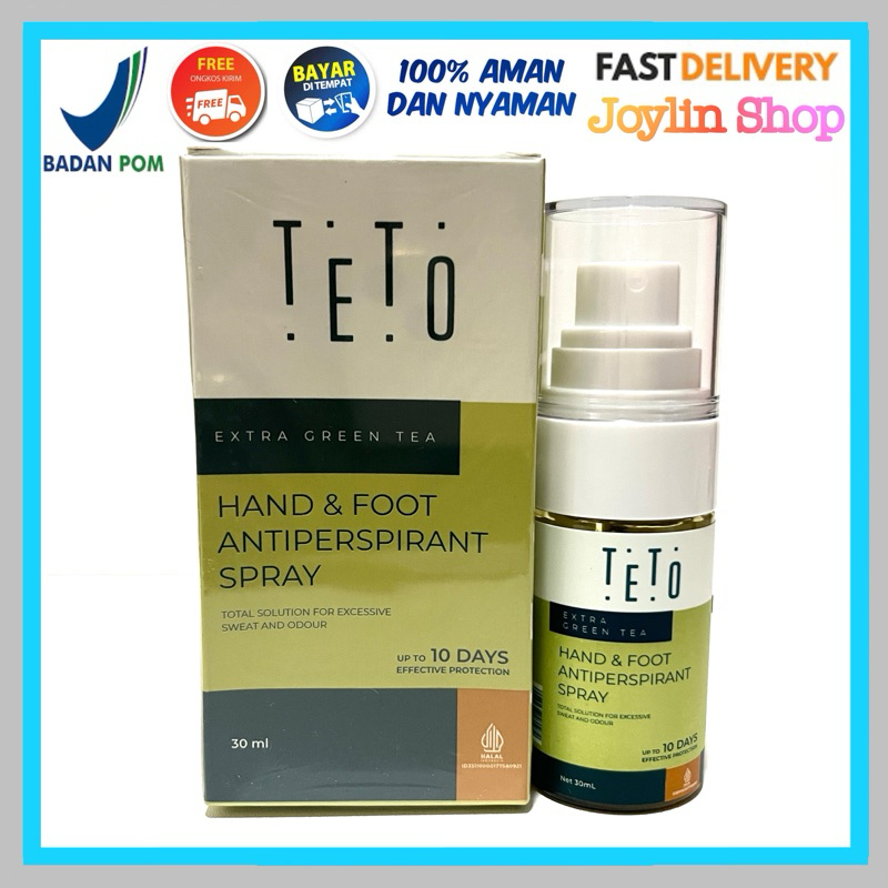 Jual Teto Hand and Foot Antiperspirant Spray 30ml Greentea BPOM MUI ...