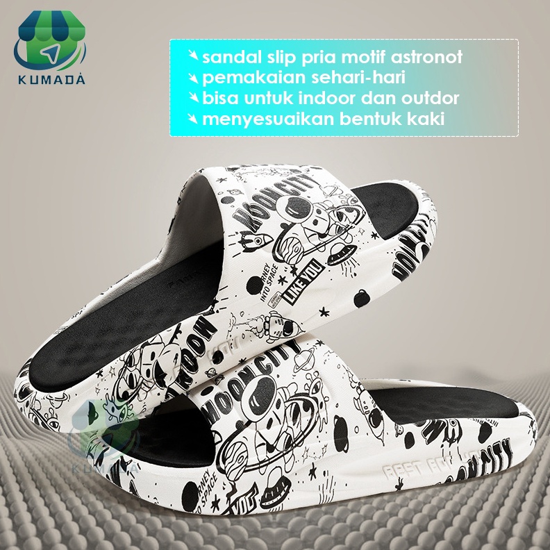 Jual KODE Q44T Sandal Pria Trendi Dalam Ruangan Mandi Anti bau Sol ...
