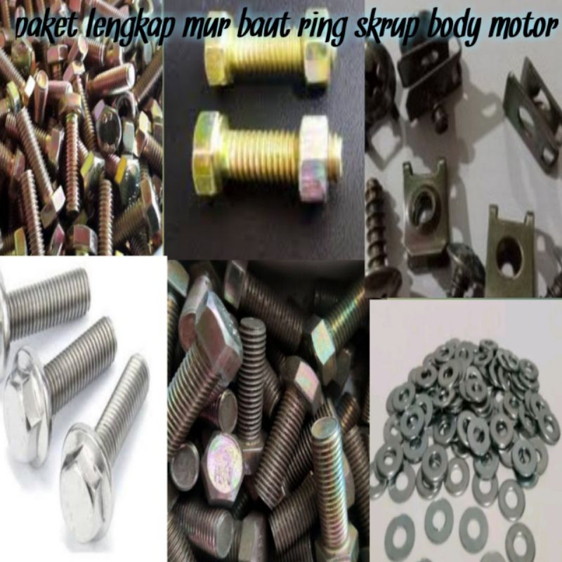 Jual mur dan baut paket lengkap sparepart motor | Shopee Indonesia