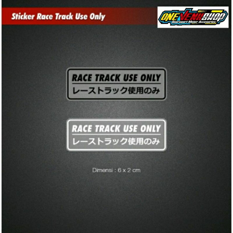 Jual STICKER RACE TRACK USE ONLY JAPAN TRANSPARAN ALL VARIAB MOTOR ...