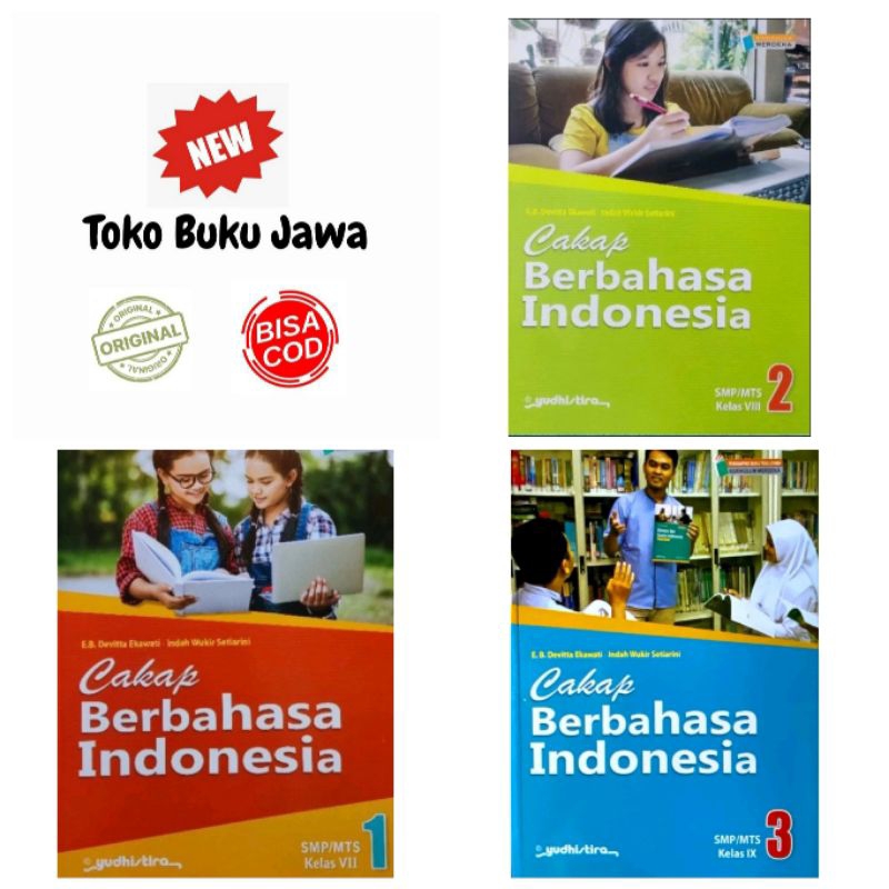 Jual ORIGINAL Buku SMP Cakap Berbahasa Indonesia Kelas 7 8 9 VII VIII IX Yudhistira Kurikulum ...