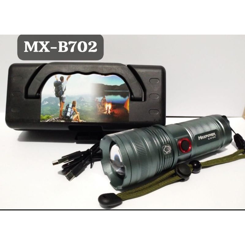 Jual Senter Zzoom Tangan MAXPOWER MX-B702 2000Lumens Super Terang | Shopee Indonesia