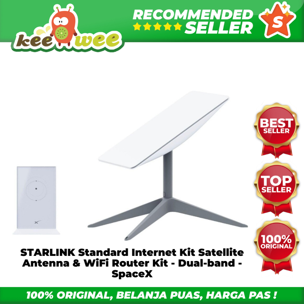 Jual STARLINK Standard Internet Kit Satellite Antenna & WiFi Router Kit ...