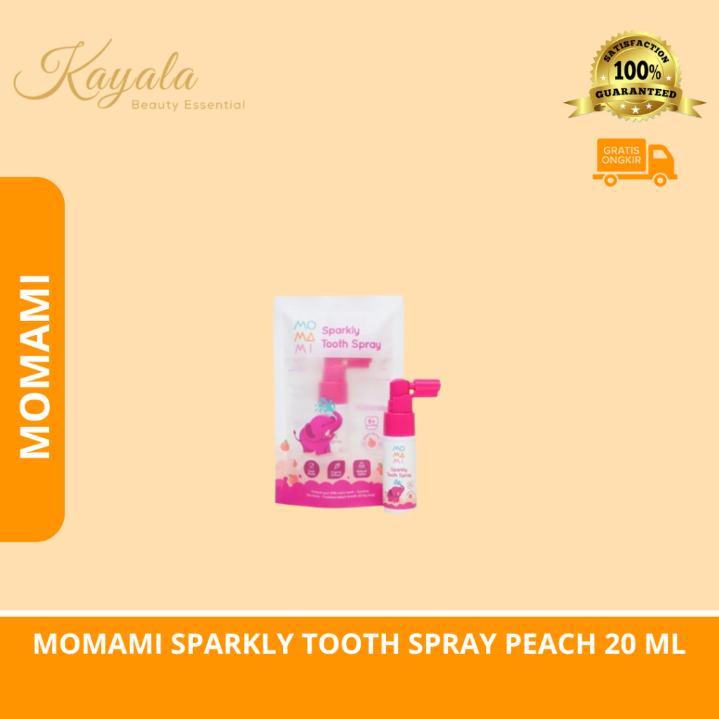 Jual MOMAMI SPARKLY TOOTH SPRAY PEACH 20 ML | Shopee Indonesia
