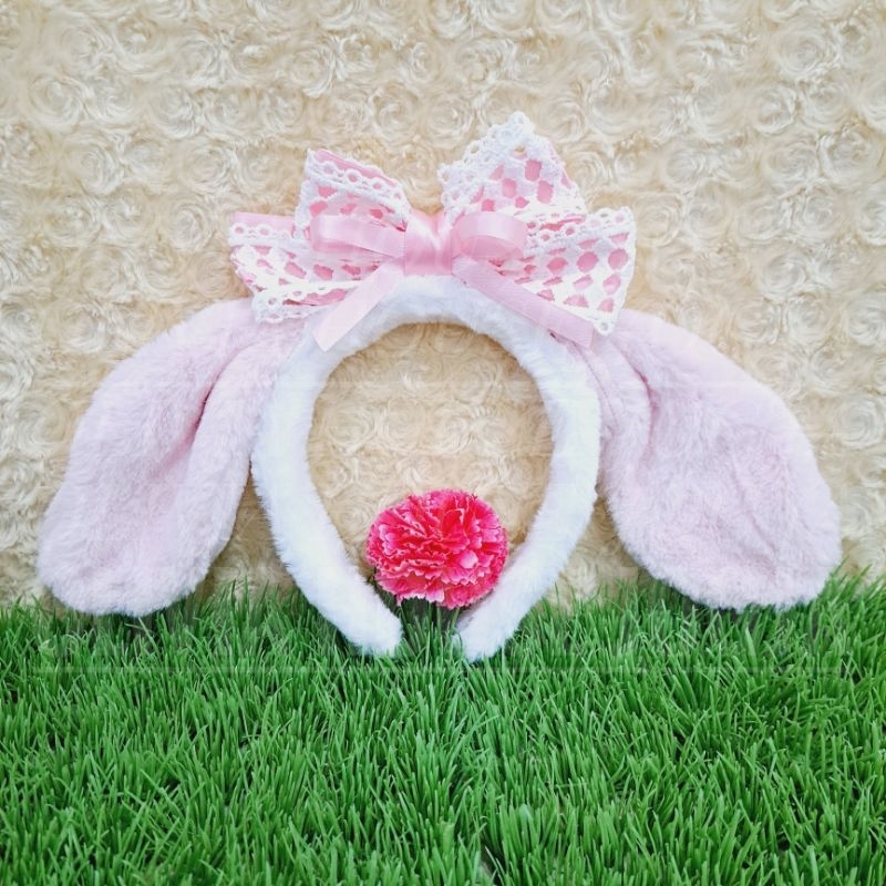 Jual Bando Melody Pita Pink Renda Bando Telinga My Melody Putih Bando ...