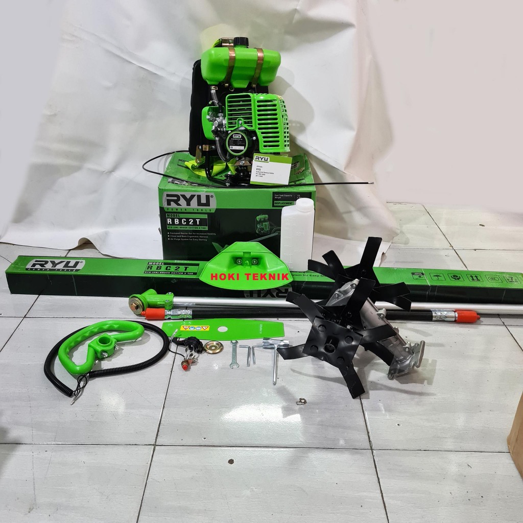 Jual Paket Mesin Potong Rumput RYU RBC2T & Cultivator Penggembur Tanah ...