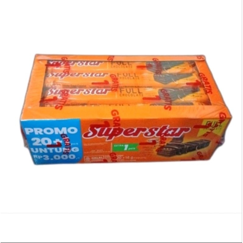 Jual Superstar Triple Chocolate Wafer 1 box / 20 + 1 | Shopee Indonesia