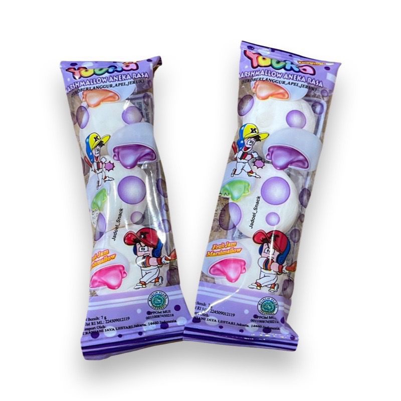 Jual Youka marshmallow aneka rasa strawberry anggur apel jeruk 1 pak ...