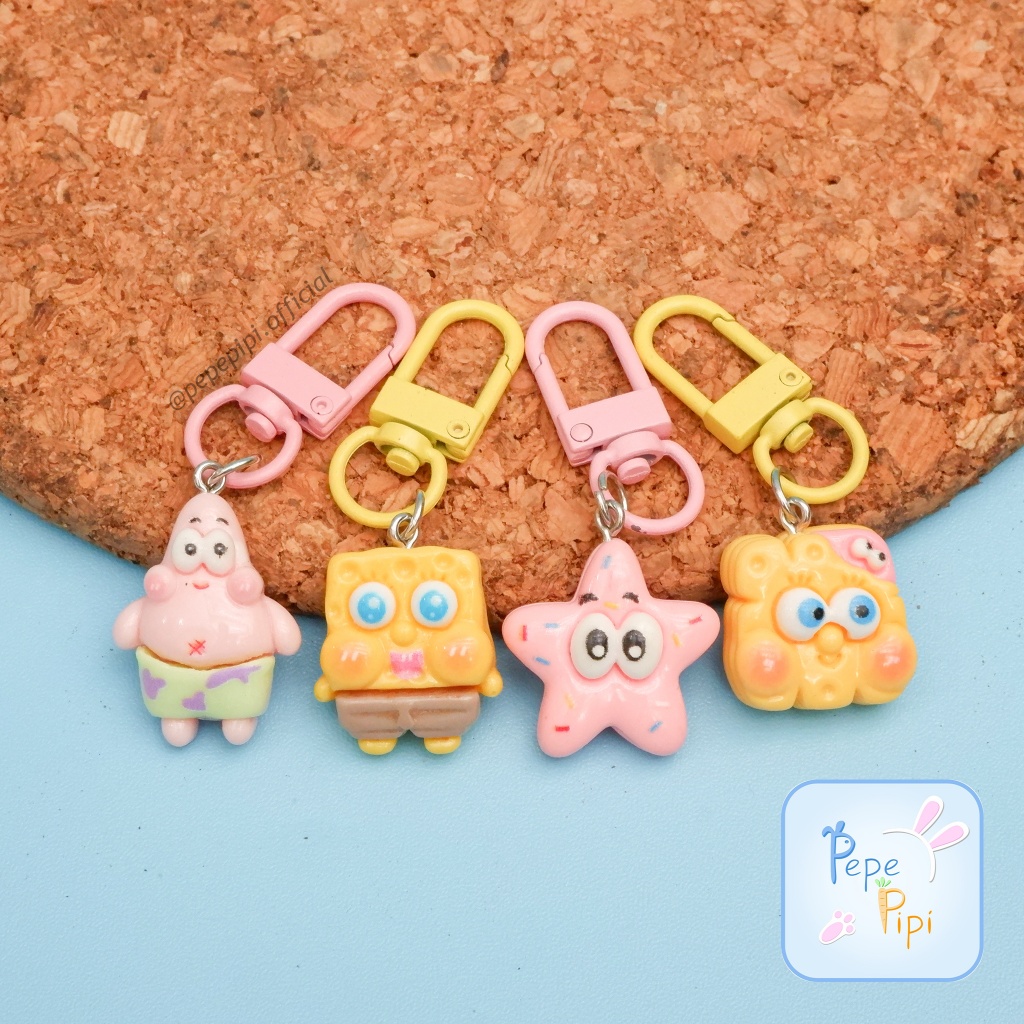 Jual Gantungan Kunci Resin SpongeBob SquarePants Patrick Star Keychain ...